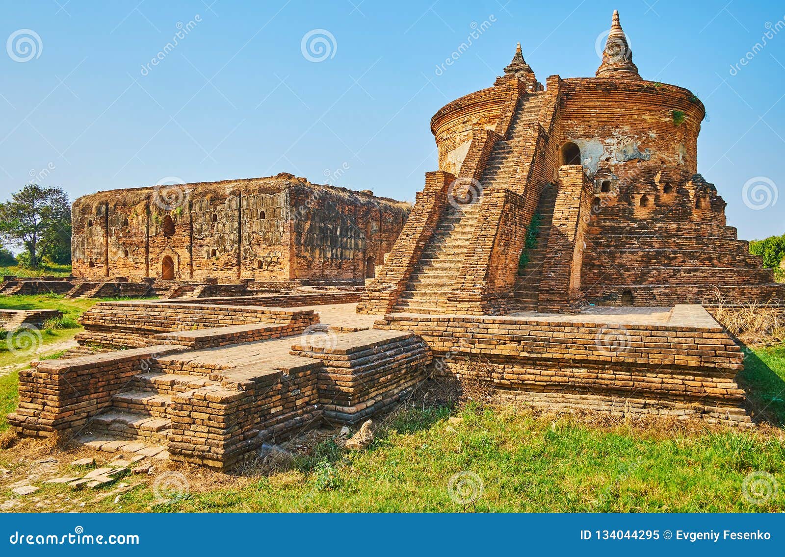 Explore Ancient Ruins of Ava Temples, Myanmar Stock Image - Image of ...