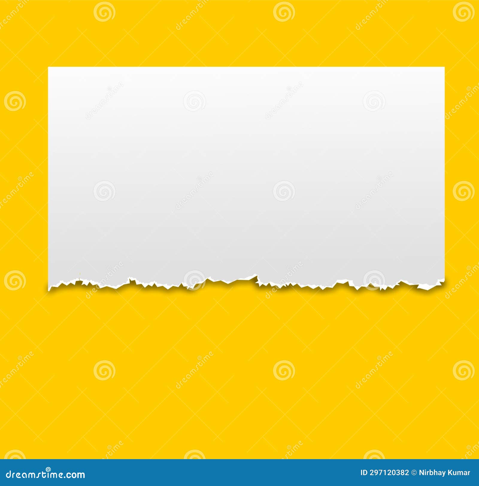 Torn Half Paper on a Warm Yellow Background Stock Vector - Illustration ...