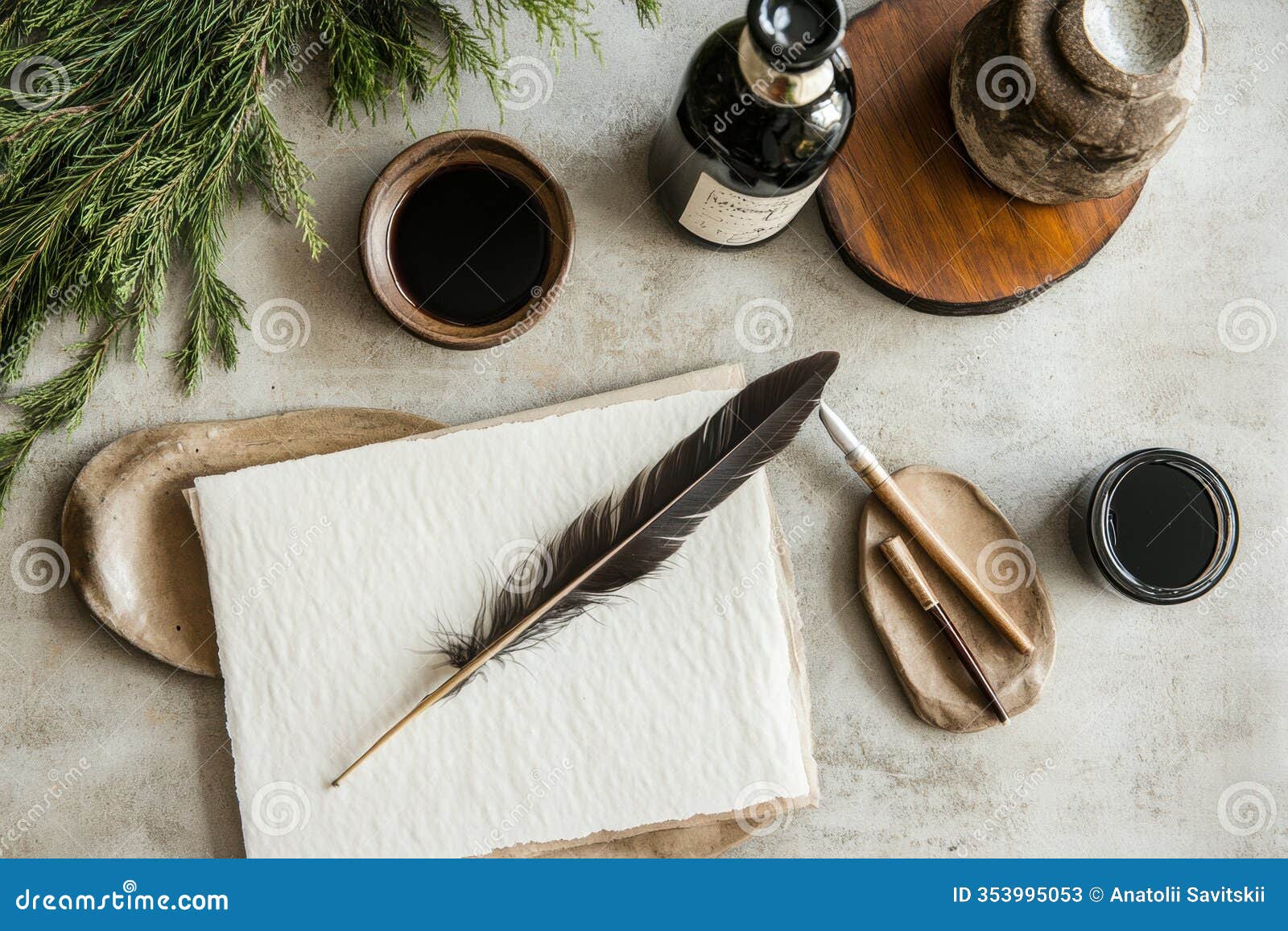 Explore the Artistry of Calligraphy with Feather Quill, Ink, Parchment ...