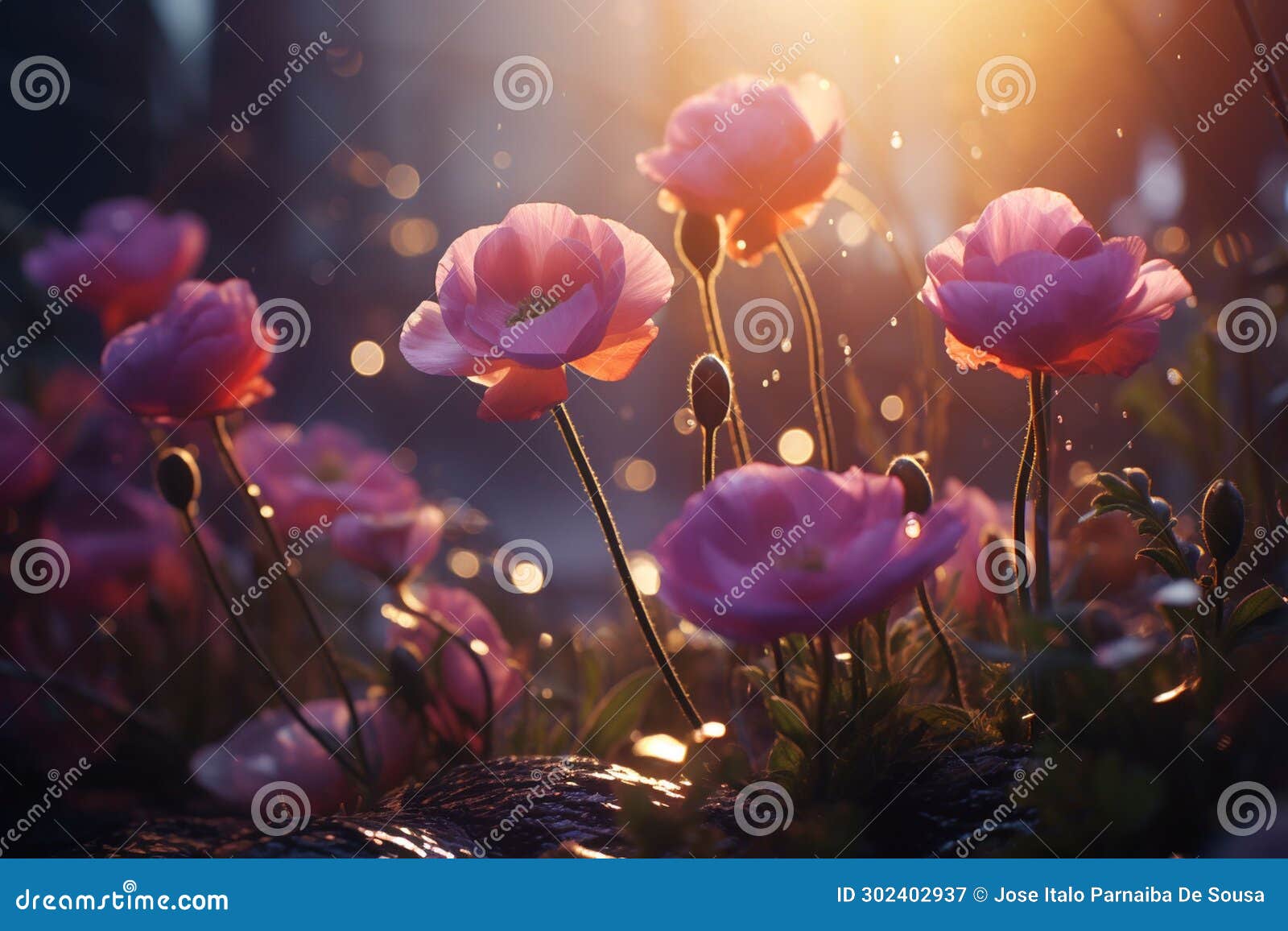 Explore the Beauty of Flowers in Cinematic Stock Illustration ...