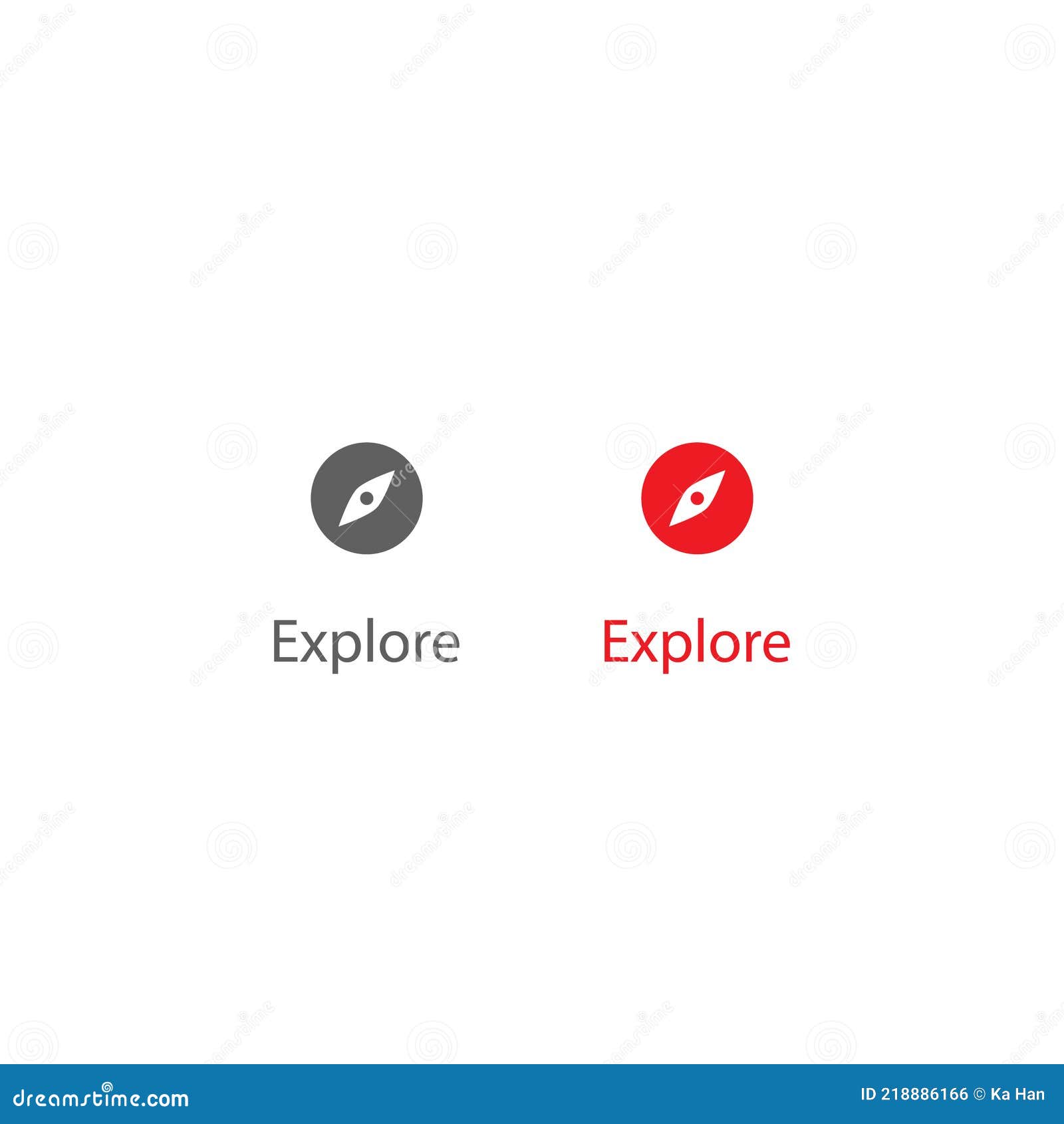 Explore Button Icon Vector. Discovery Symbol Illustration Stock Vector ...