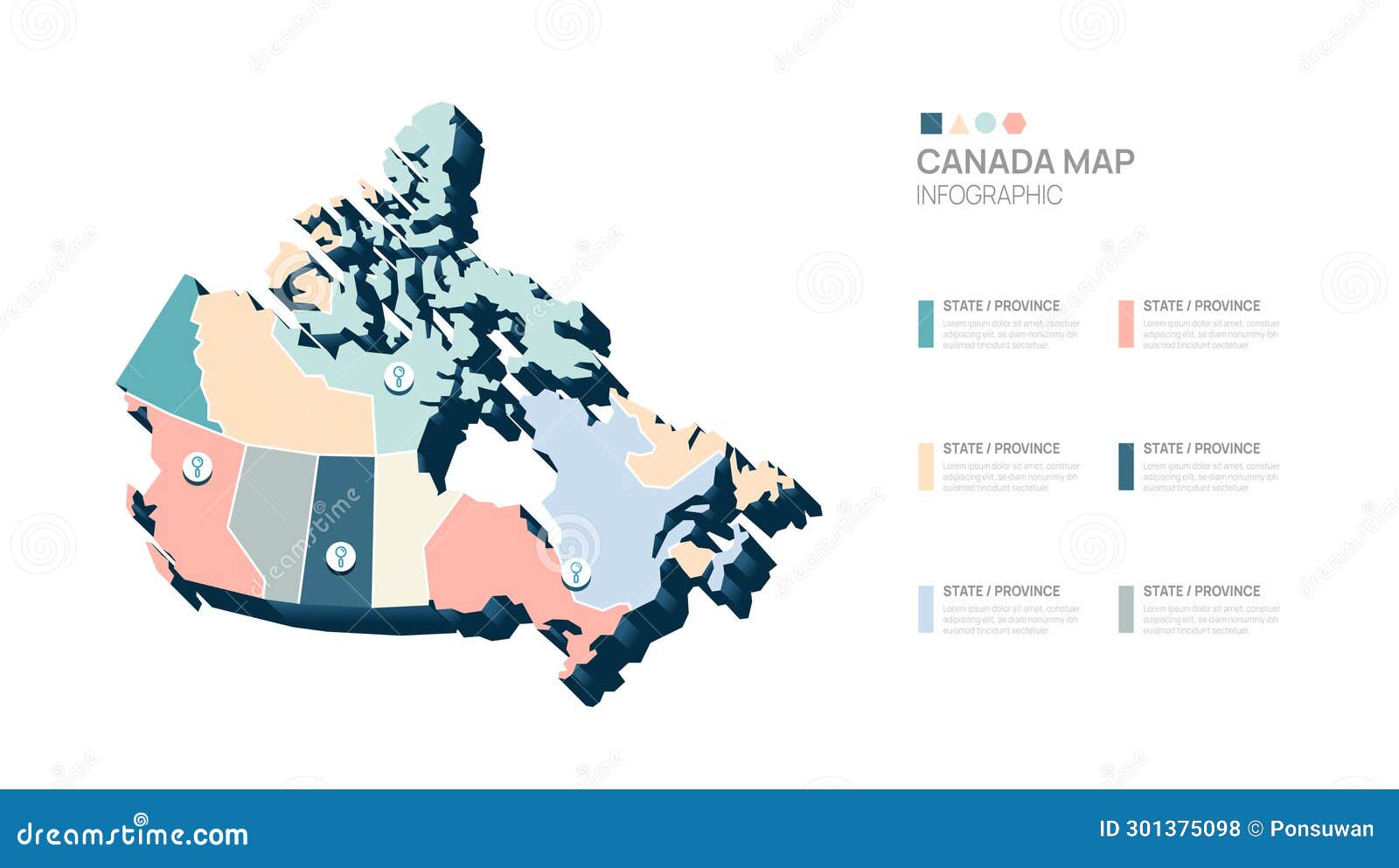 Explore Canada S Diversity through Color-coded States in this Sleek ...