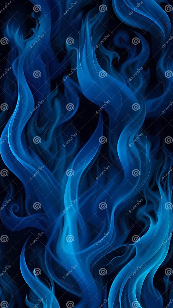 Blue Flame Pattern Texture Illustration Background Ai Generated Stock ...