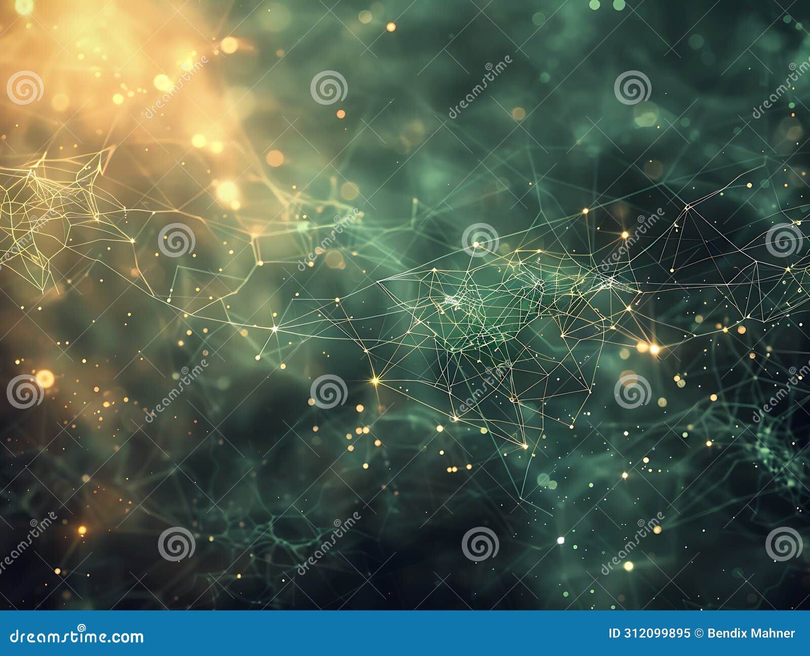 Virtual Ecosystem Abstract Background: Harmonious Digital Nature Scene ...