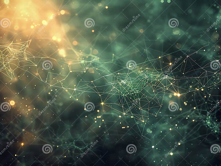 Virtual Ecosystem Abstract Background: Harmonious Digital Nature Scene ...