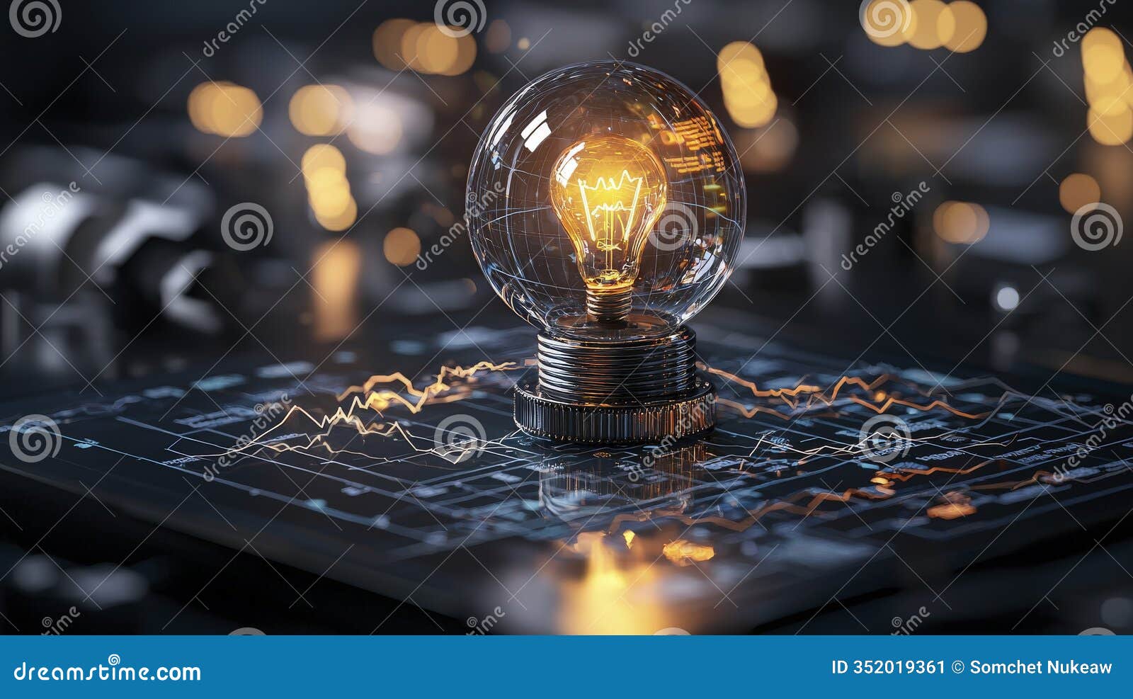 Illuminating Data Insights a Glowing Infographic on Key Principles of ...