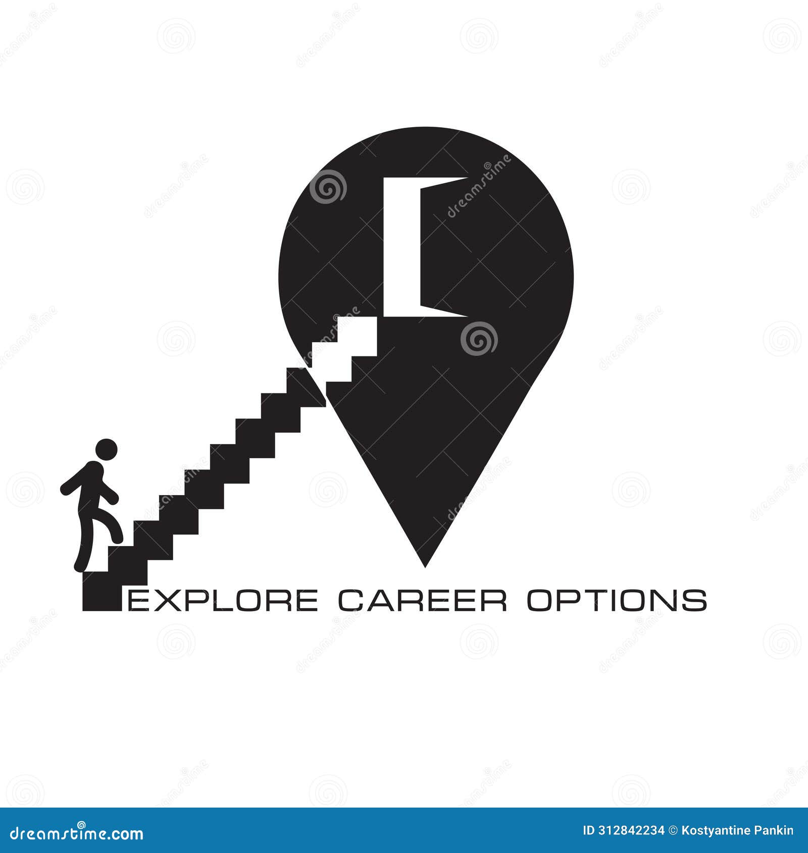 Explore Career Options stock vector. Illustration of profession - 312842234
