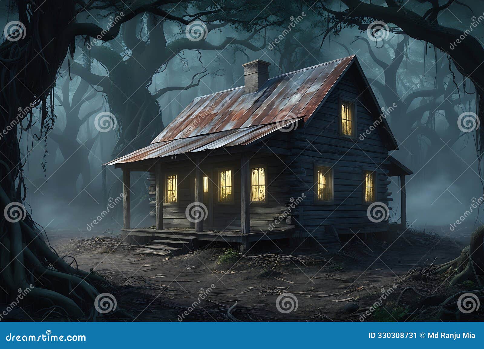 Haunting Spooky and Eerie Background Set. Stock Image - Image of ...