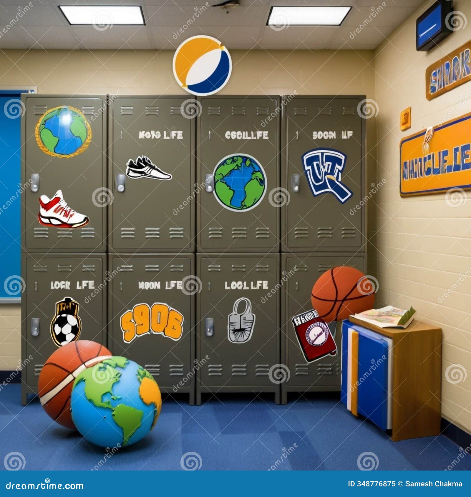 Learn How To Decorate Your School Locker with Unique Ideas. Stock ...
