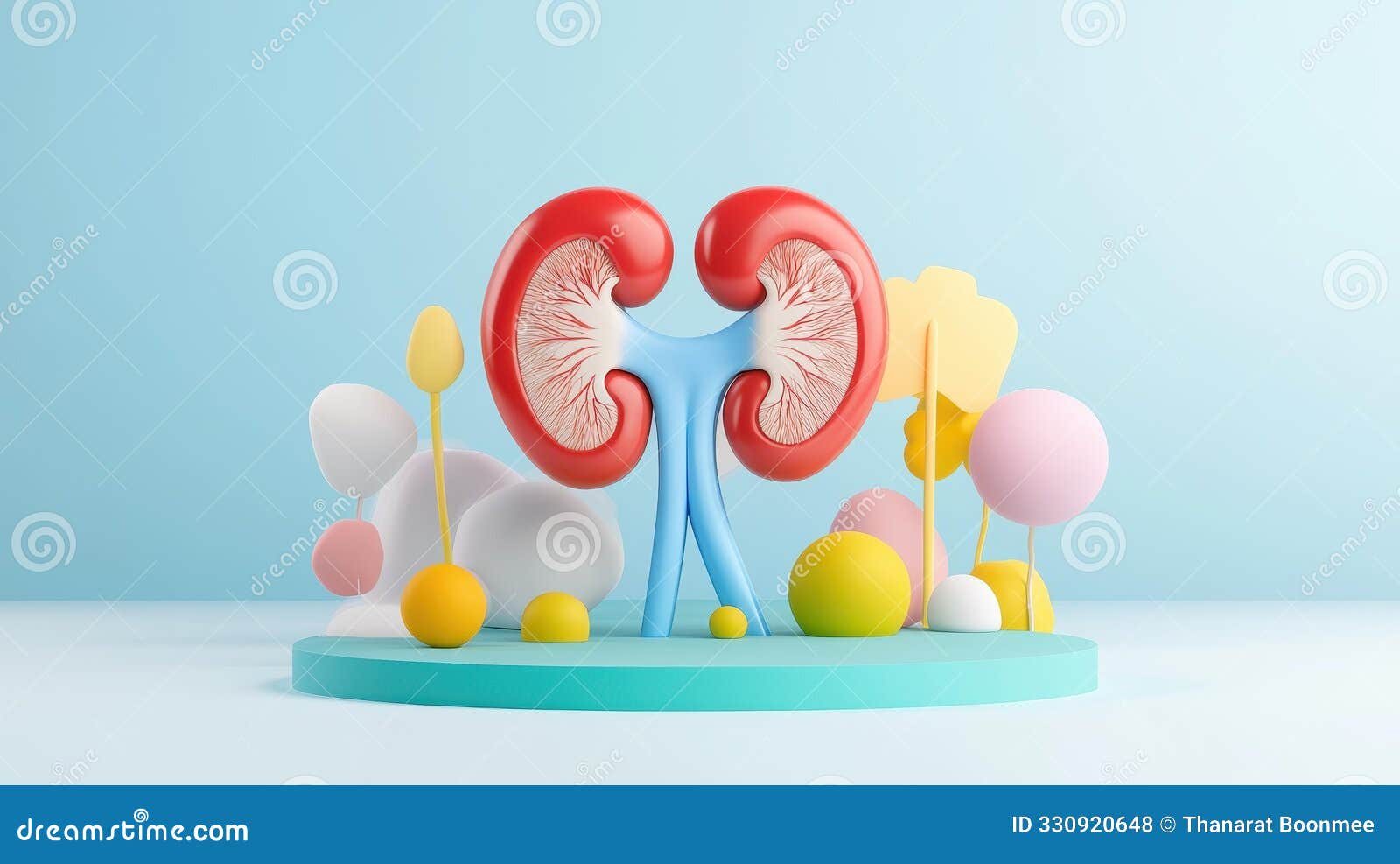 Explore The Complex Details Of Kidney Anatomy In A Vibrant 3D ...