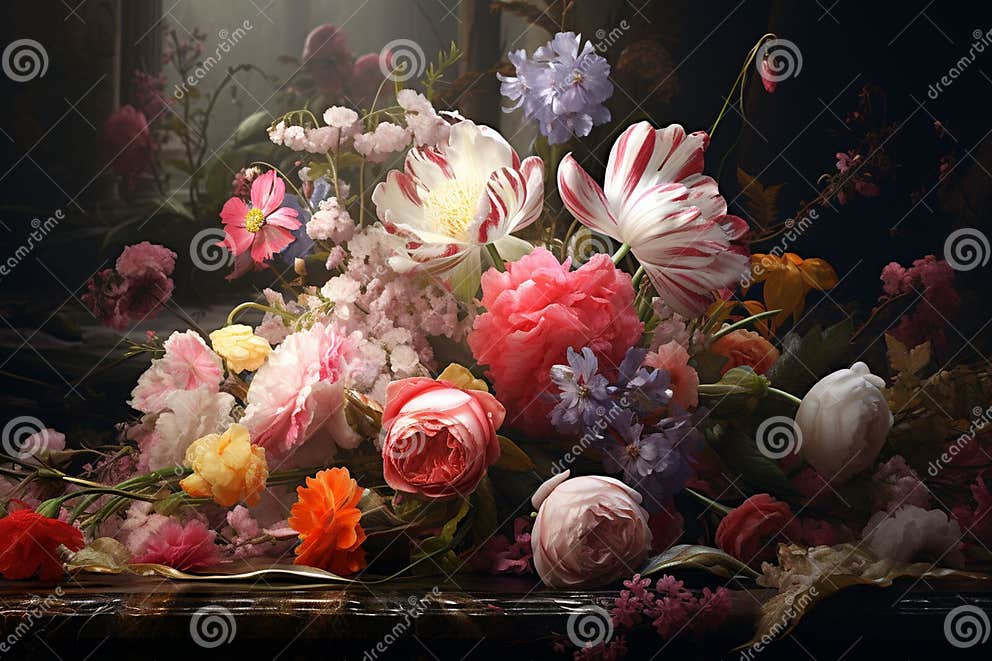 Explore the Concept of Flower Symbolism in Art Stock Illustration ...