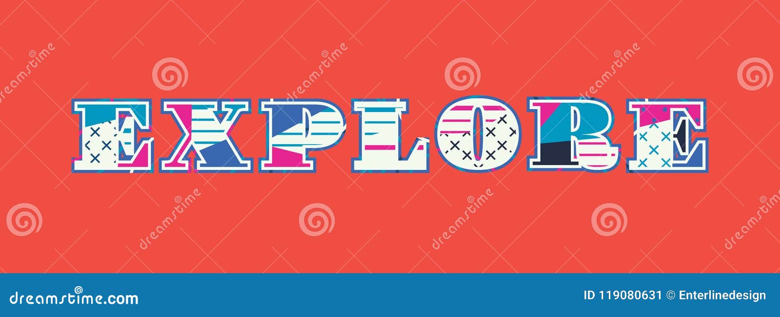 Explore Concept Word Art Illustration Stock Vector - Illustration of ...