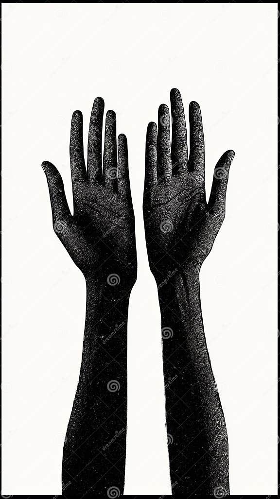 Explore the Contrast and Texture of these Highlighted Hands Stock Photo ...