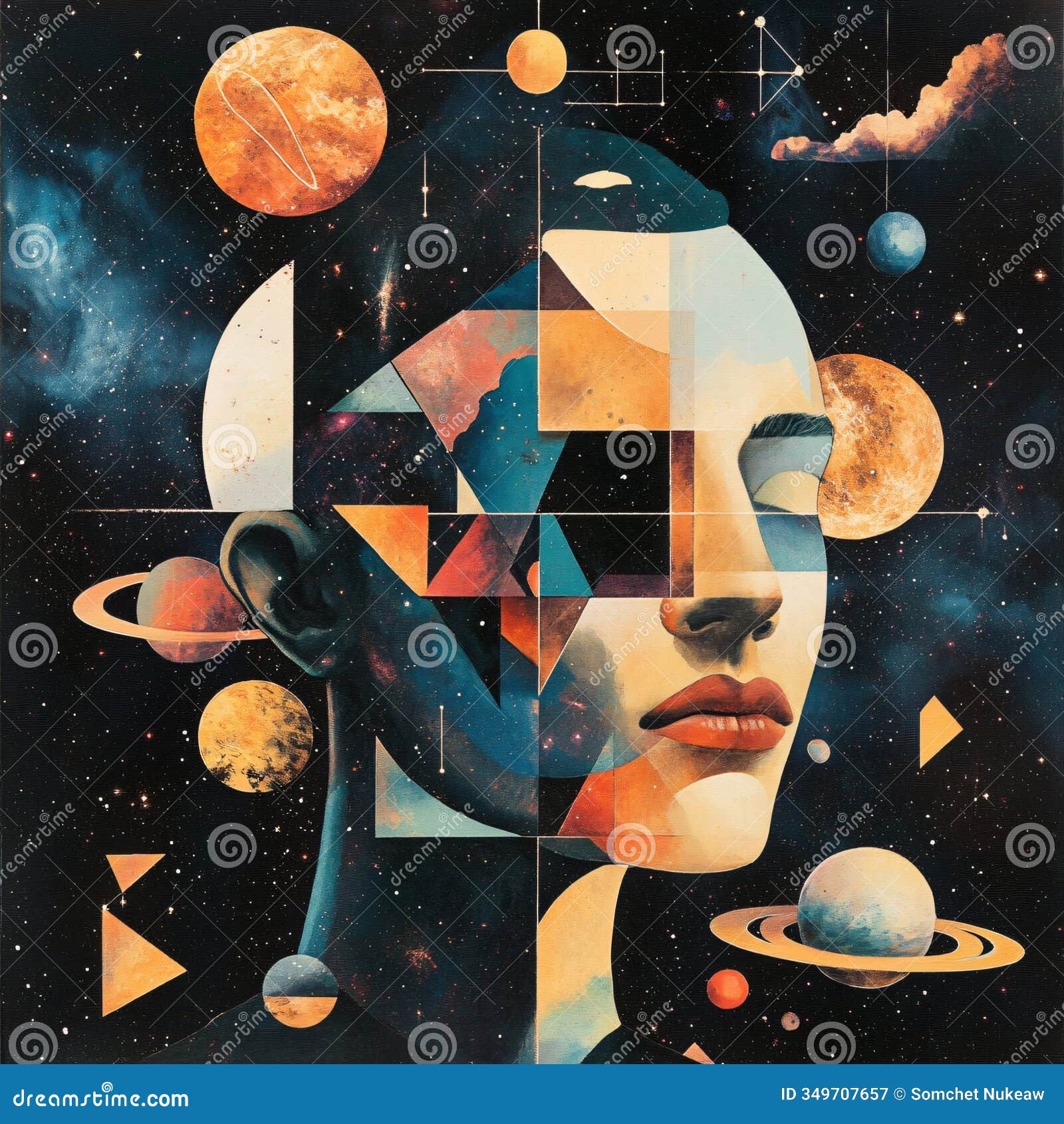 Explore the Cosmic Collage of Planets Stars and Galaxies Merging with ...