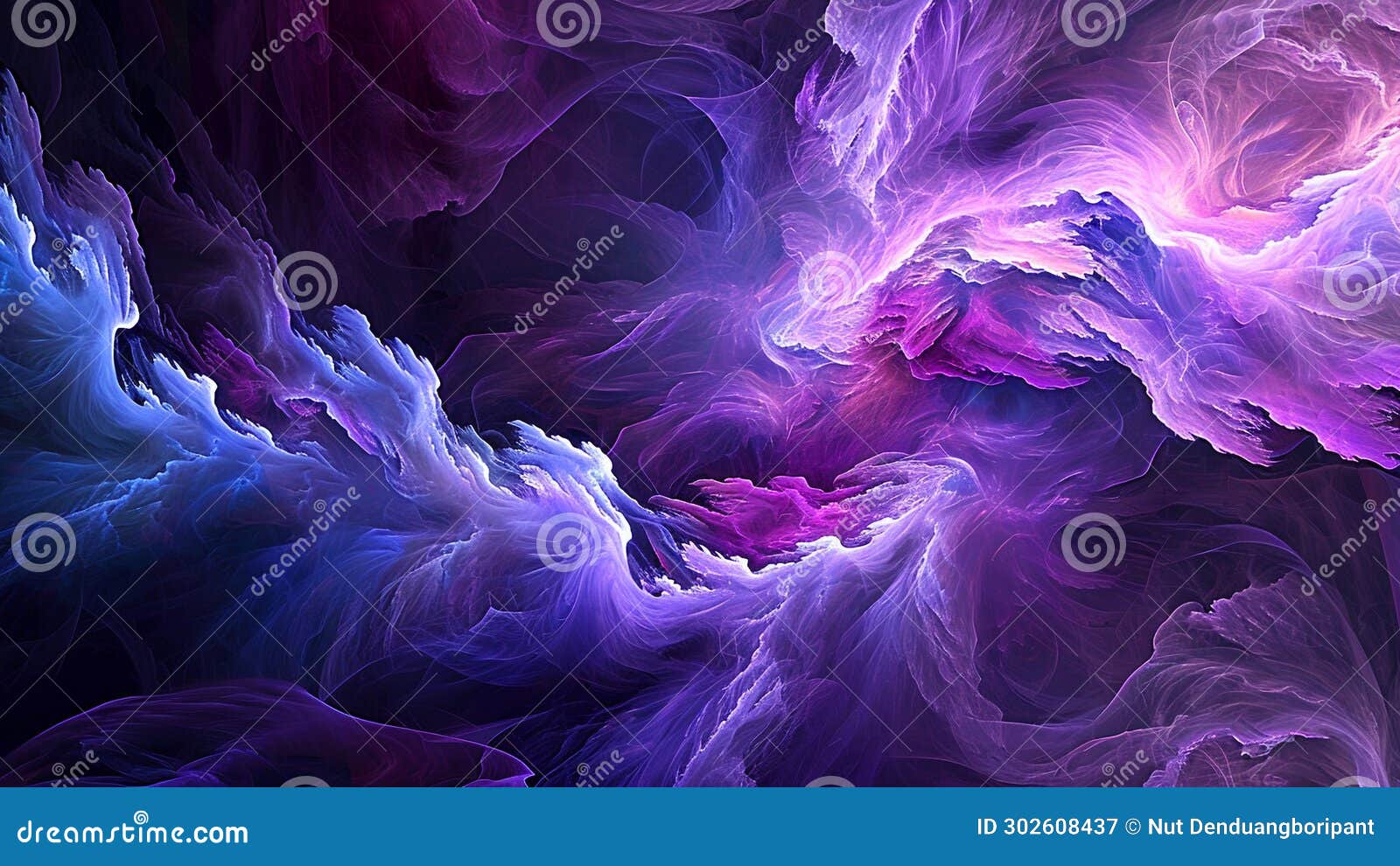 Explore Cosmic Vibes with Galactic Pulse Abstract Neon Waves Stock ...