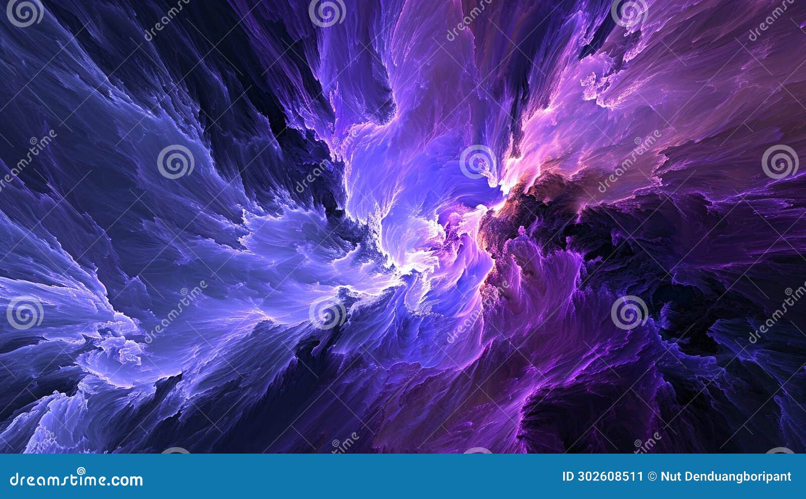 Explore Cosmic Vibes with Galactic Pulse Abstract Neon Waves Stock ...