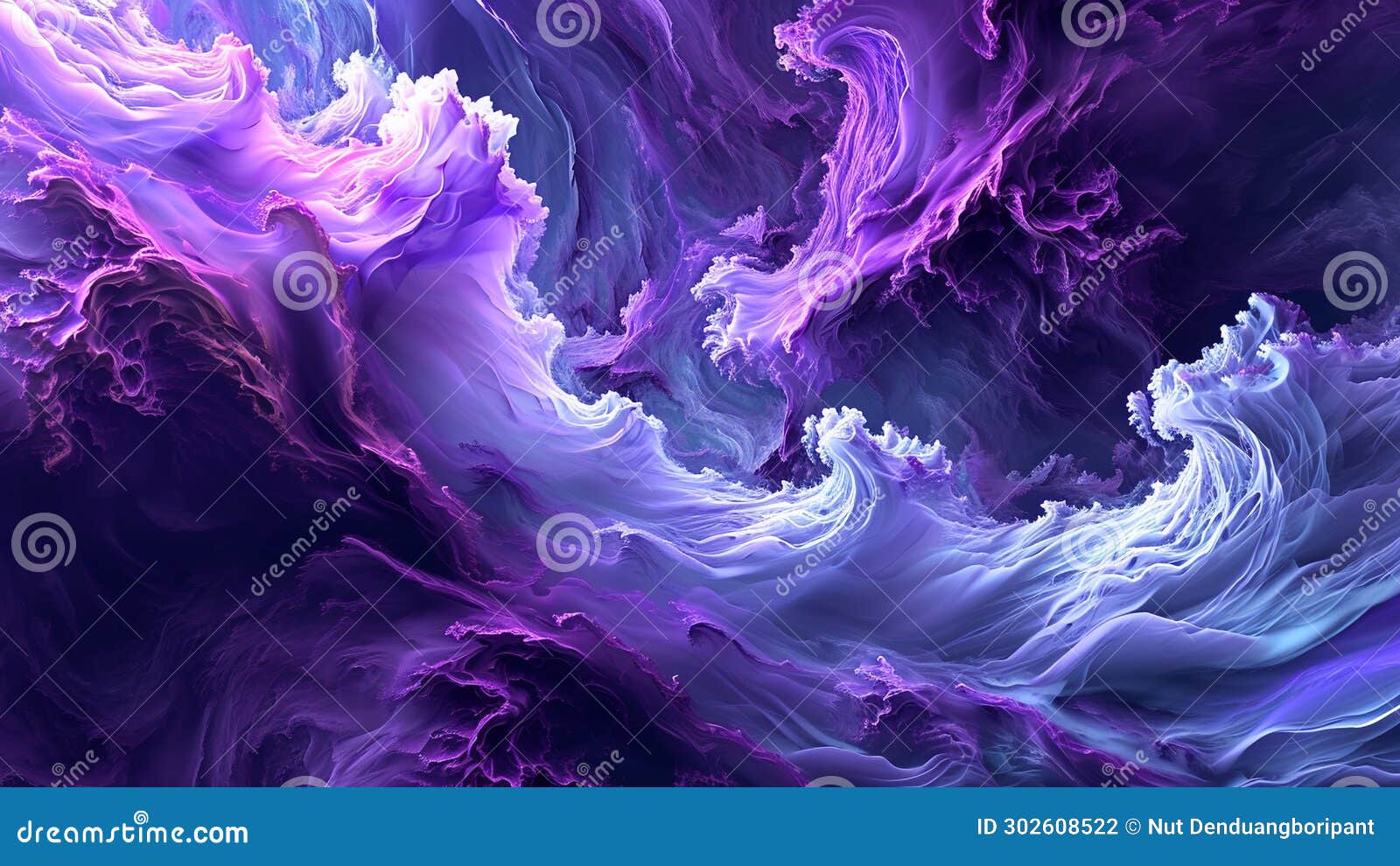 Explore Cosmic Vibes with Galactic Pulse Abstract Neon Waves Stock ...