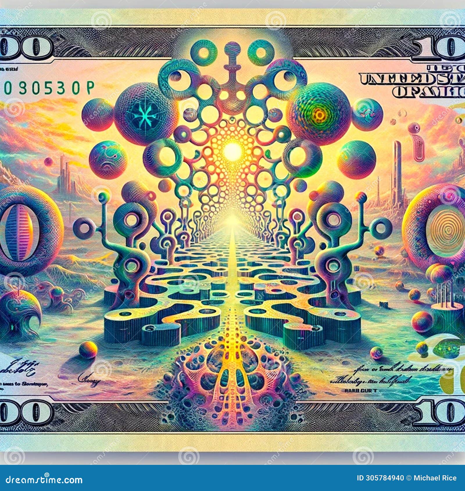 Extraterrestrial Currency: AI Crafted 100 Dollar Bill with Alien ...