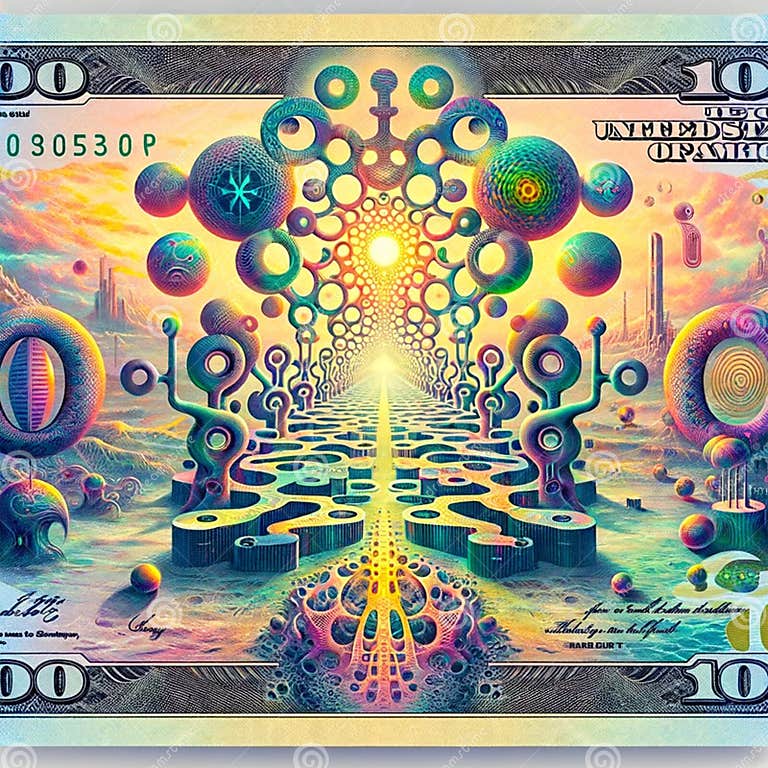 Extraterrestrial Currency: AI Crafted 100 Dollar Bill with Alien ...