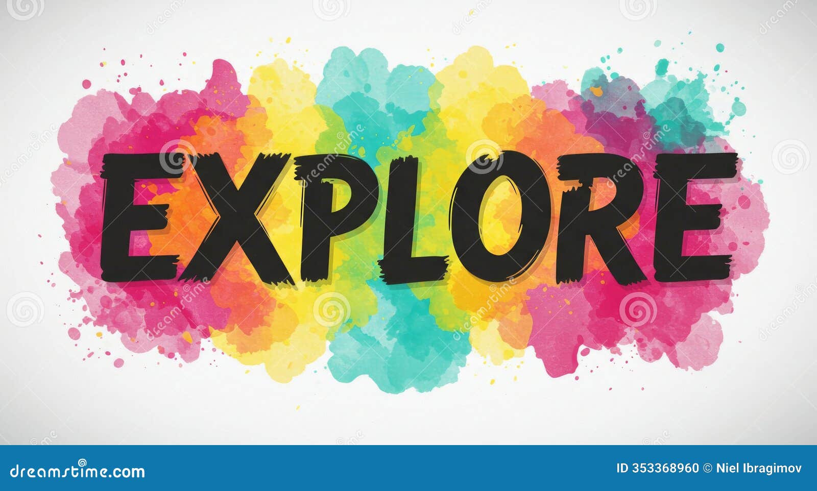 Explore Creativity with Vibrant Watercolor Splash Art Design Stock ...