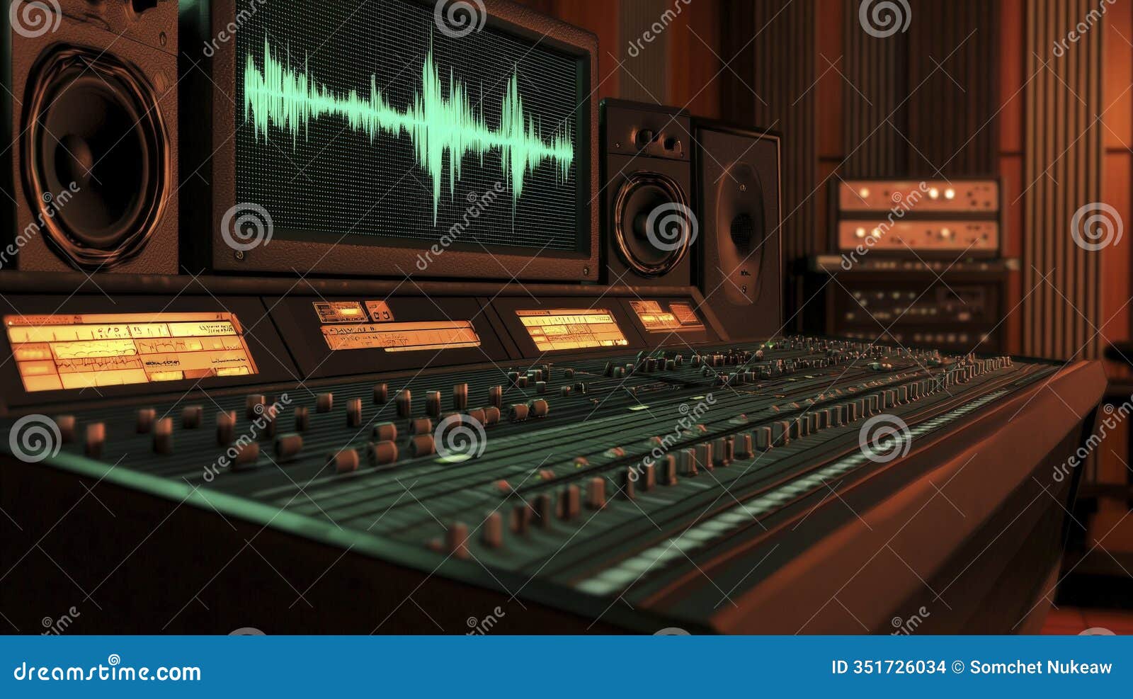 State-of-the-art Recording Console in Modern Studio Audio Equipment ...