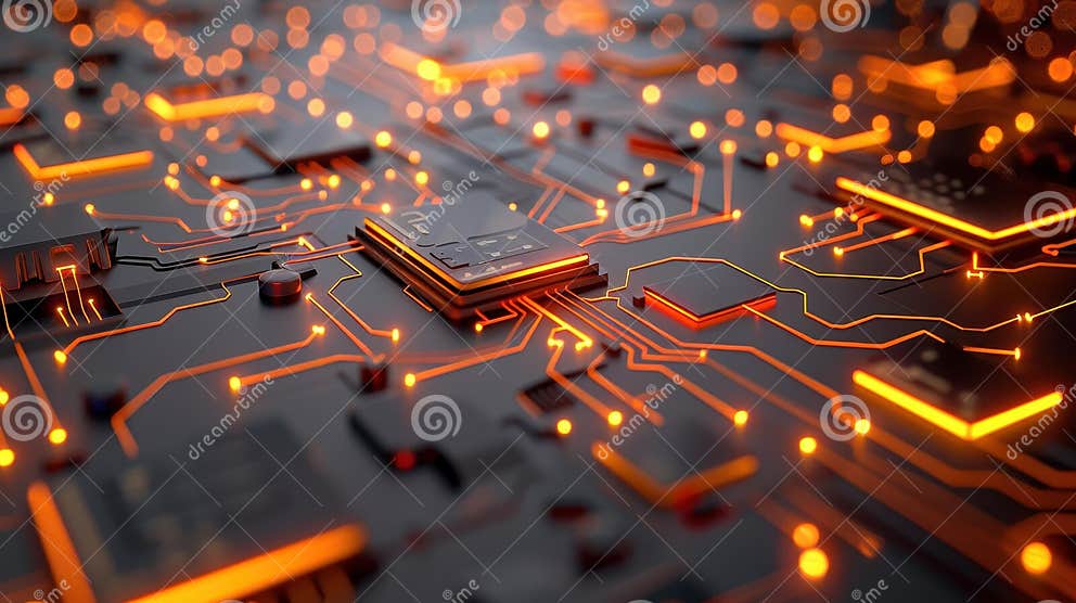 Explore a Cuttingedge Electronics Processor Design in a Futuristic ...