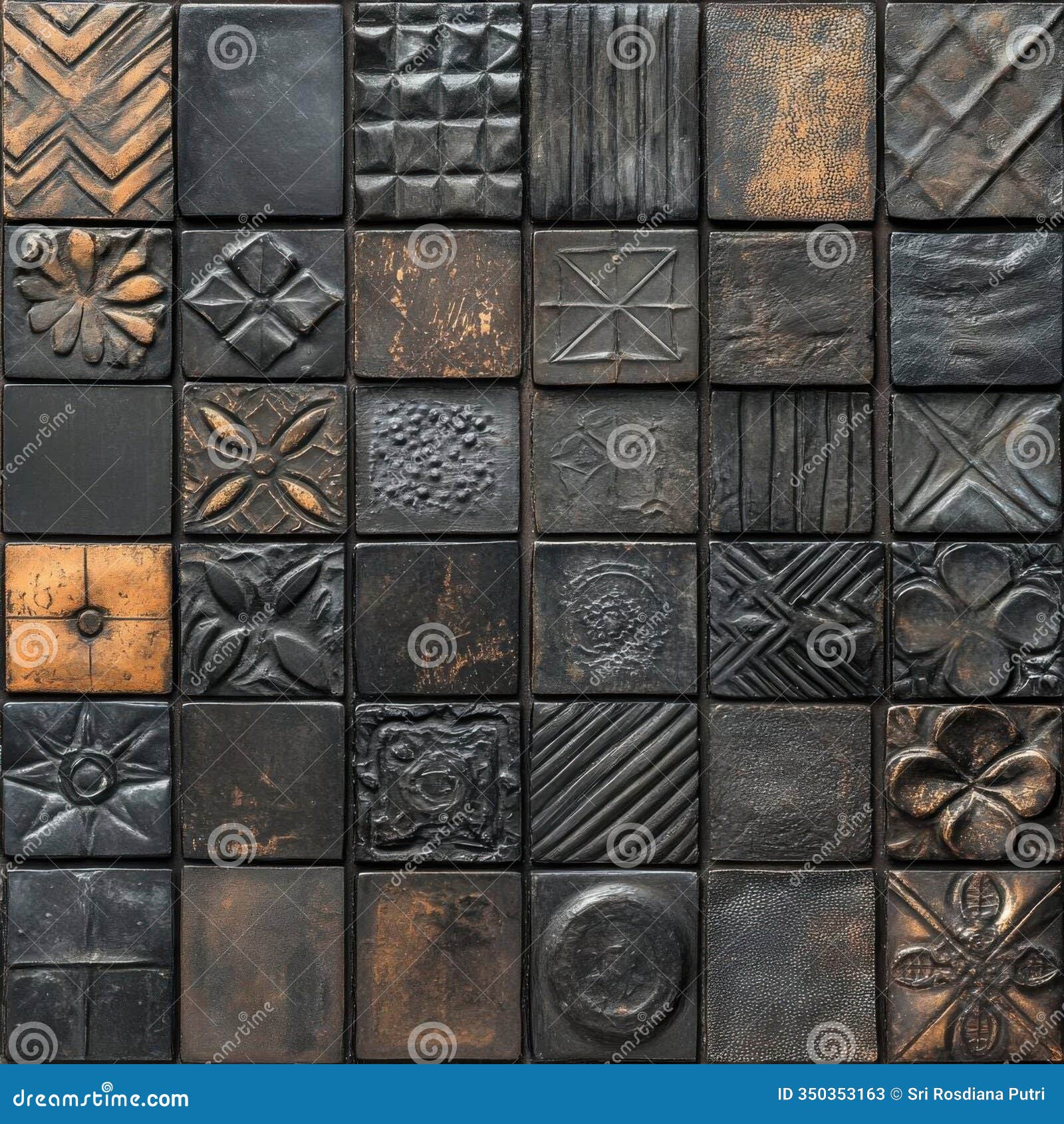Explore Dark & Bronze Textured Tiles: a Mosaic of Intricate Designs ...