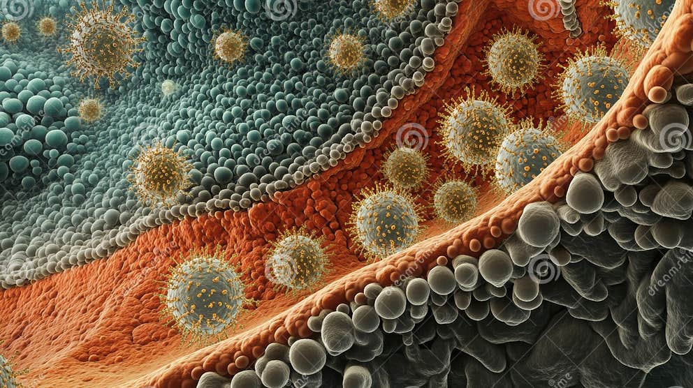 Explore a Detailed Microscopic Landscape Featuring Diverse Cells and ...