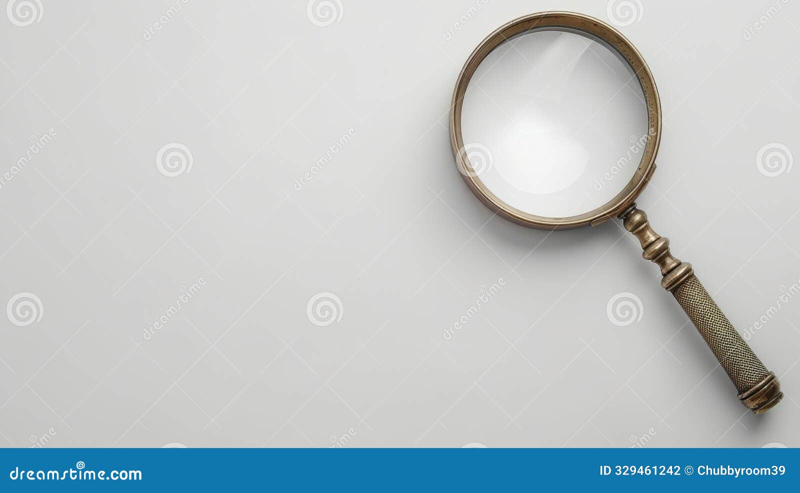 Explore the Details with a Magnifying Glass on a White Background ...