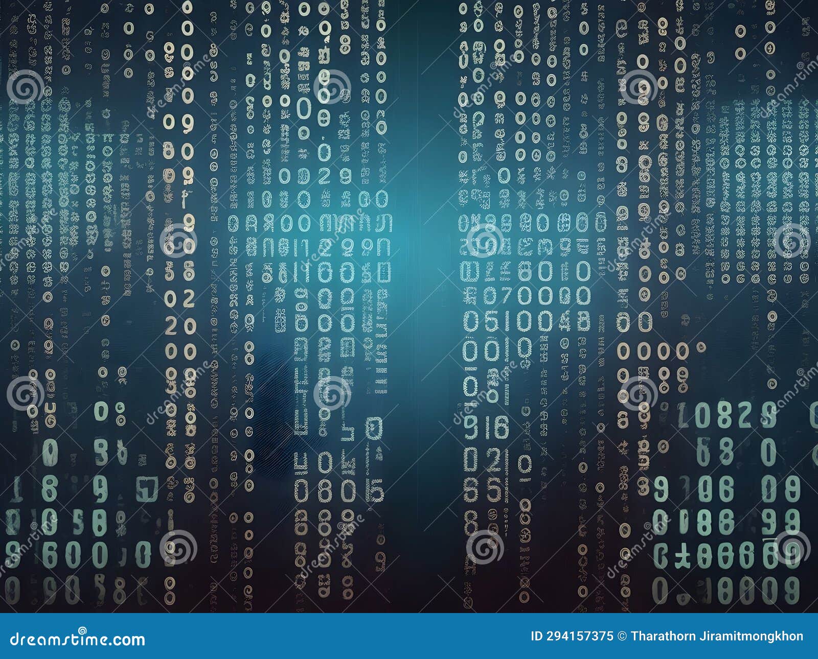 Digital Matrix: Binary Code Background Stock Illustration ...