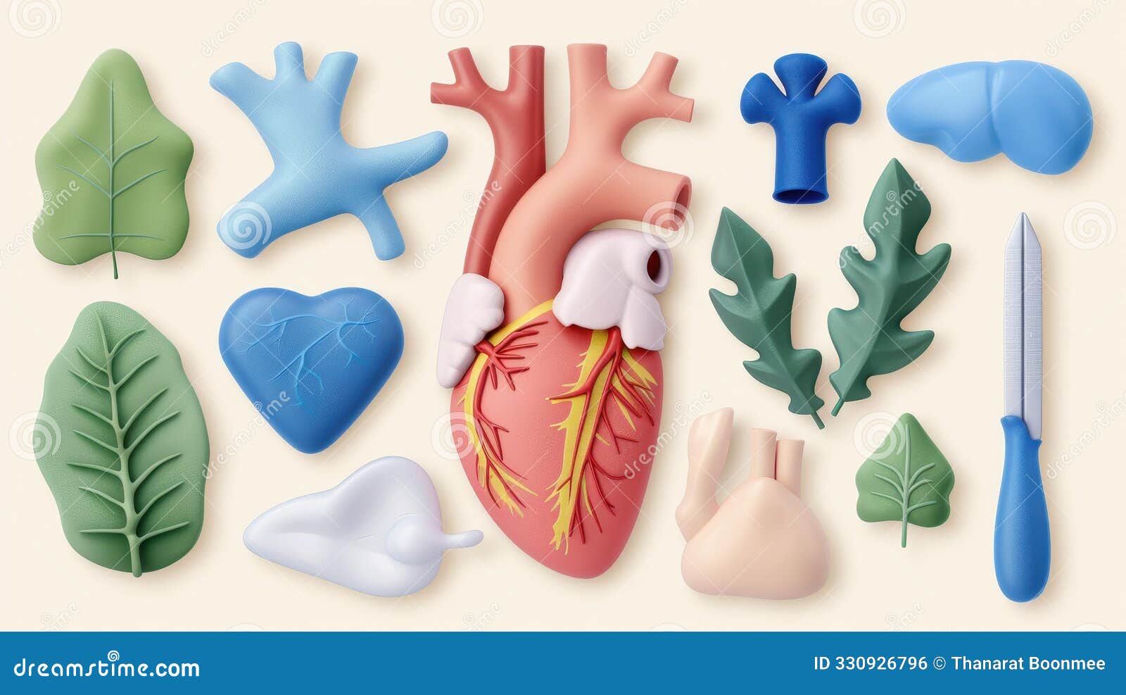 Explore Diverse Heart Surgeries in a Vibrant 3D Rendering, Highlighting ...