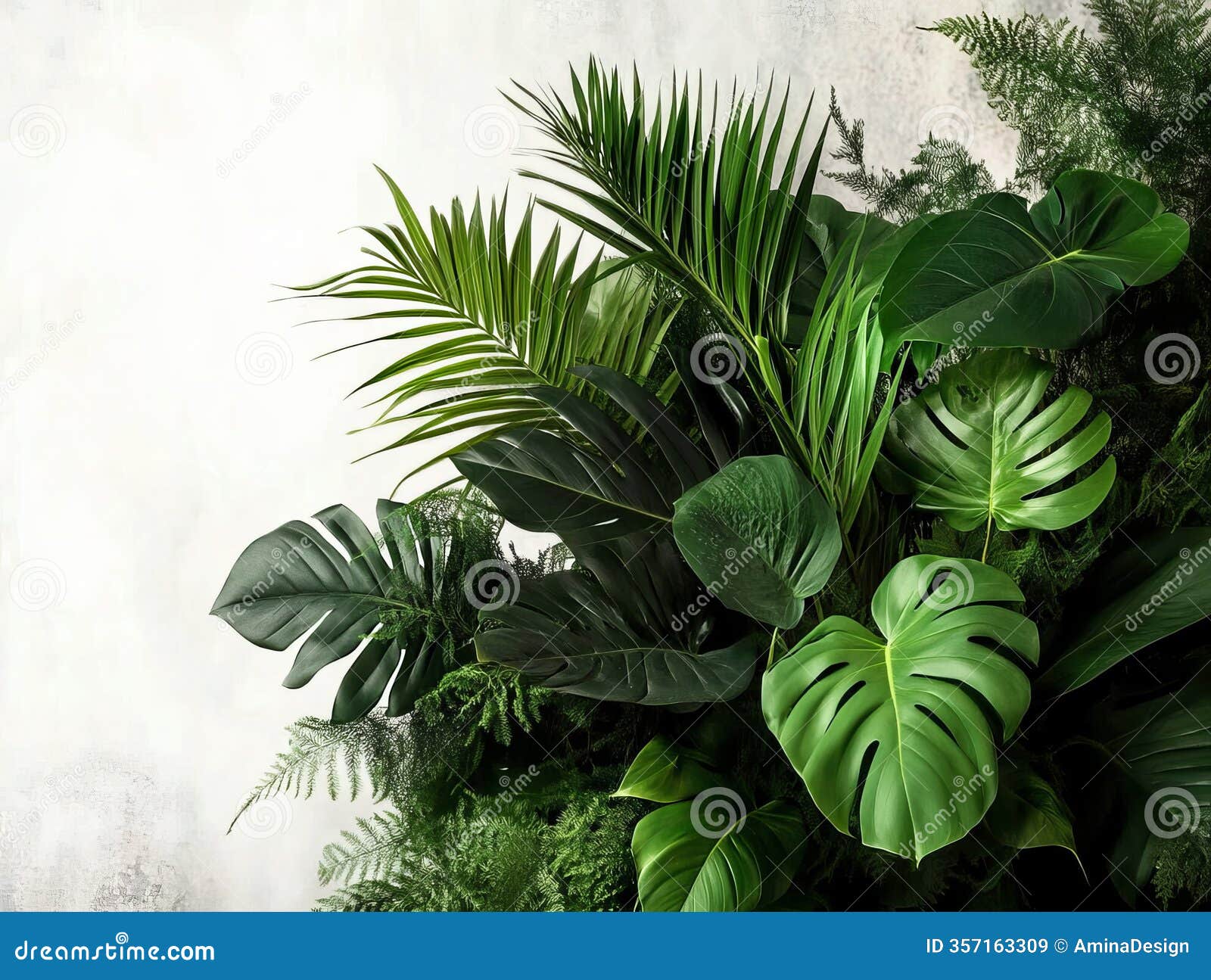 A Stunning Background Featuring Vibrant Lush Tropical Foliage Adorned ...