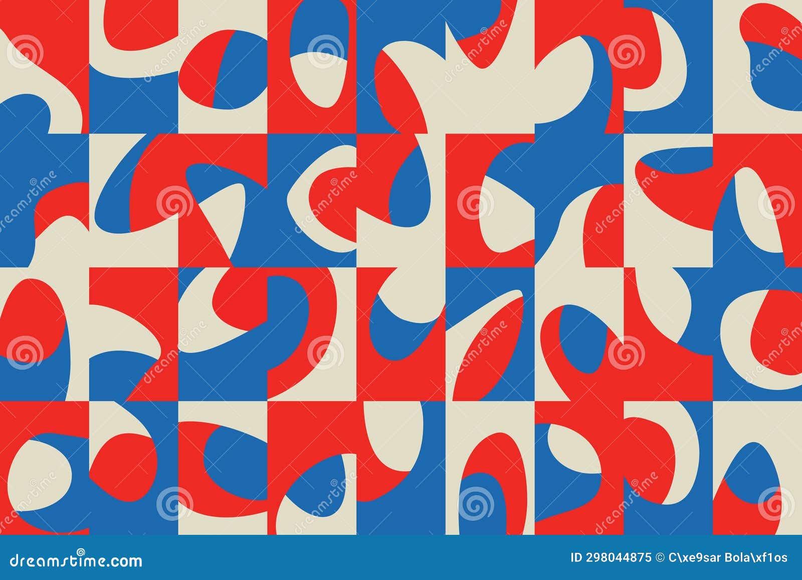 Bright Colors Abstract Shapes Vector Grid Stock Illustration ...