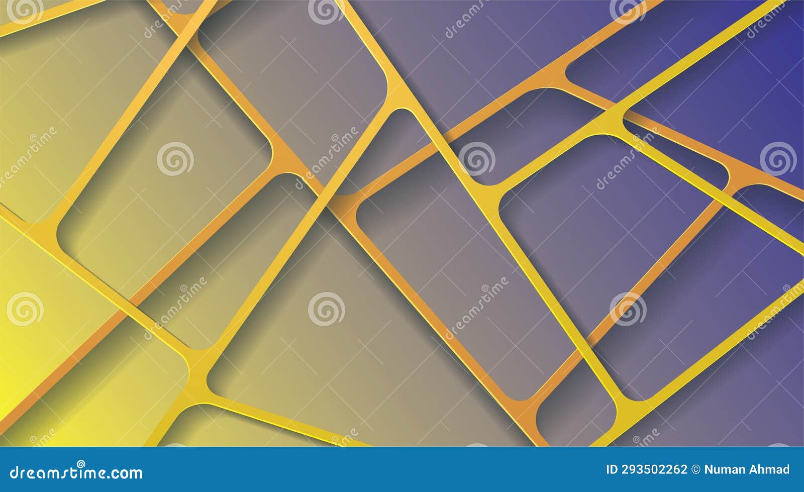 Yellow Intersections: Abstract Geometric Background for Web and Banners ...