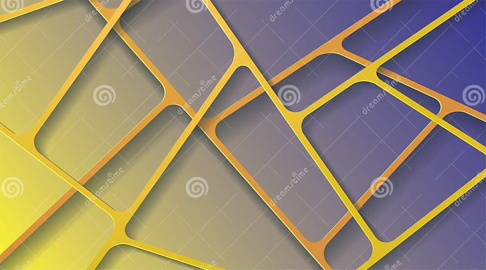 Yellow Intersections: Abstract Geometric Background for Web and Banners ...