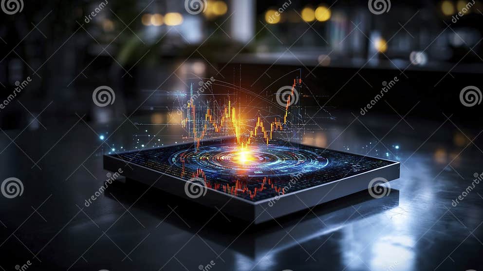 Financial Recovery Trends Dashboard in a Modern Office Data ...