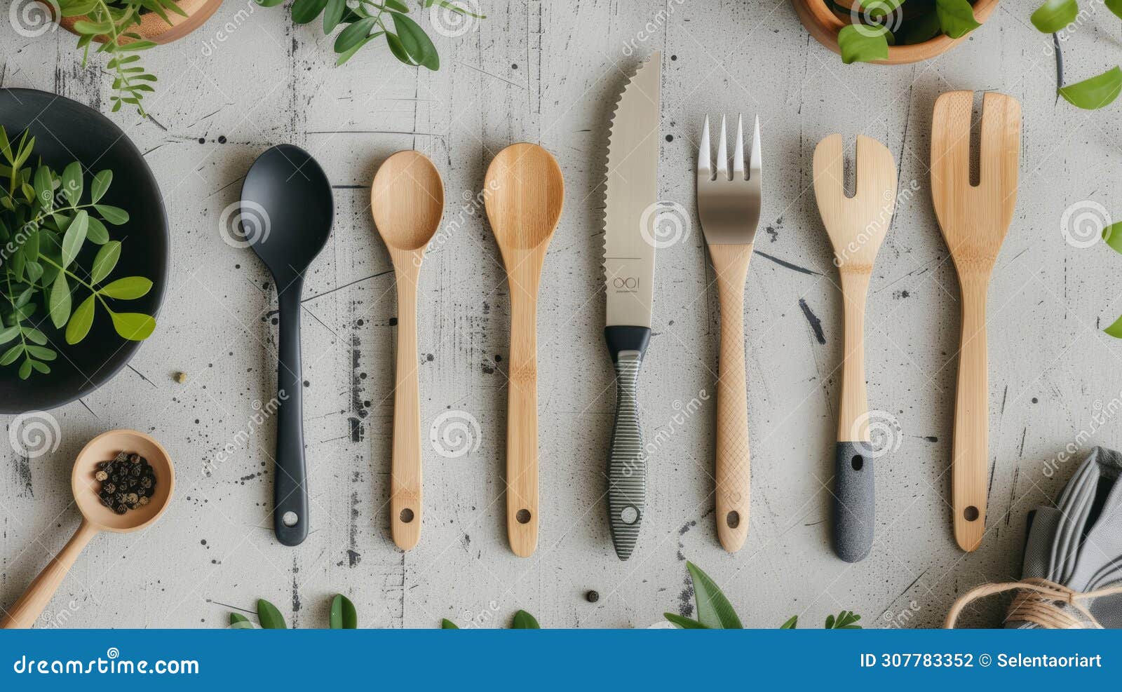 Eco Friendly Cutlery Innovations Stock Illustration Illustration Of