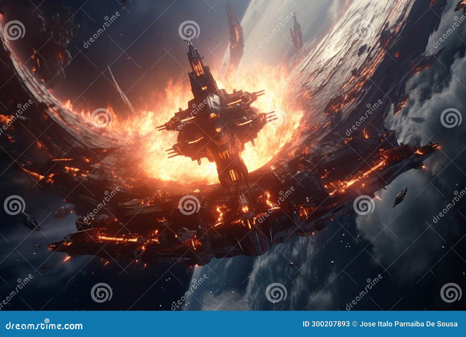 Explore the Edges of a Cosmic Storm As Stock Illustration ...