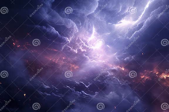 Explore the Edges of a Cosmic Storm As Stock Illustration ...