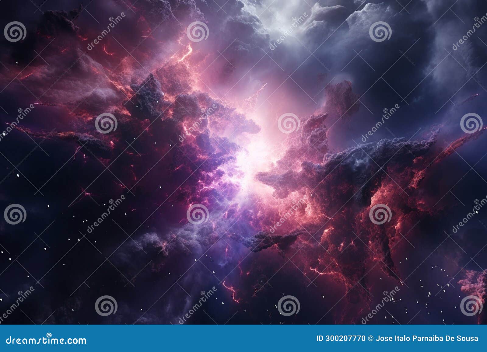 Explore the Edges of a Cosmic Storm As Stock Illustration ...