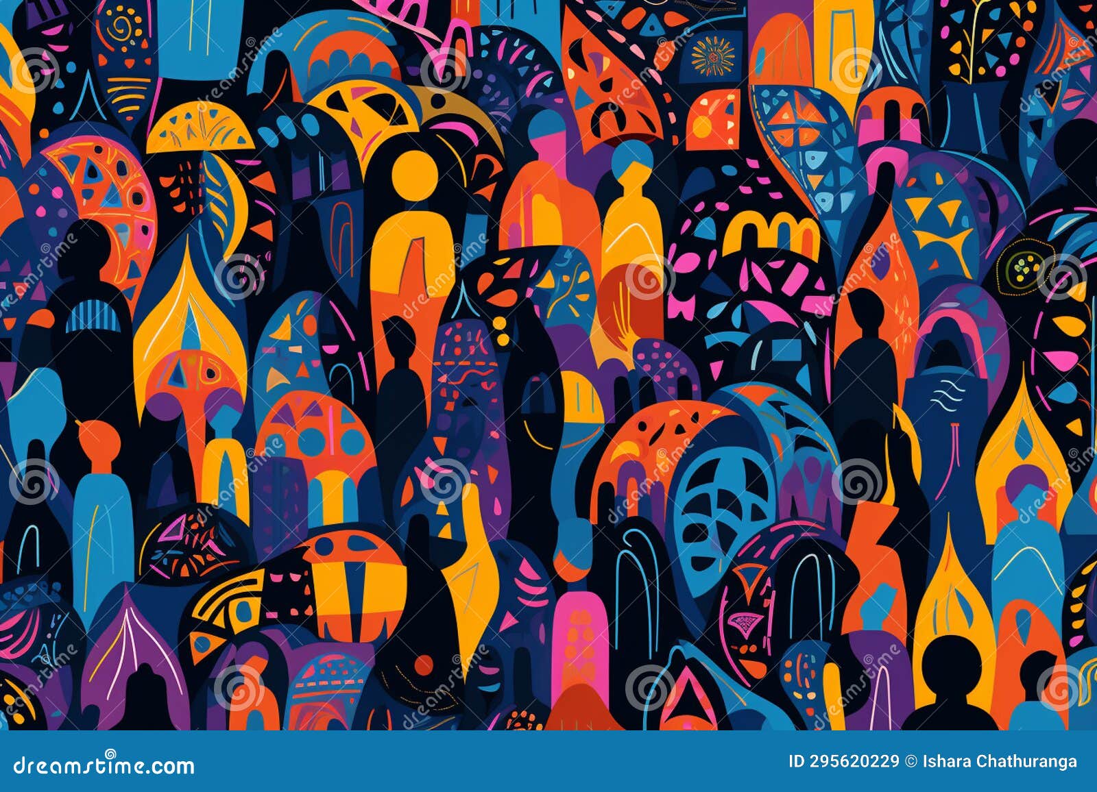 Abstract Patterns Reflecting Cultural Diversity, Harmony of Geometric ...