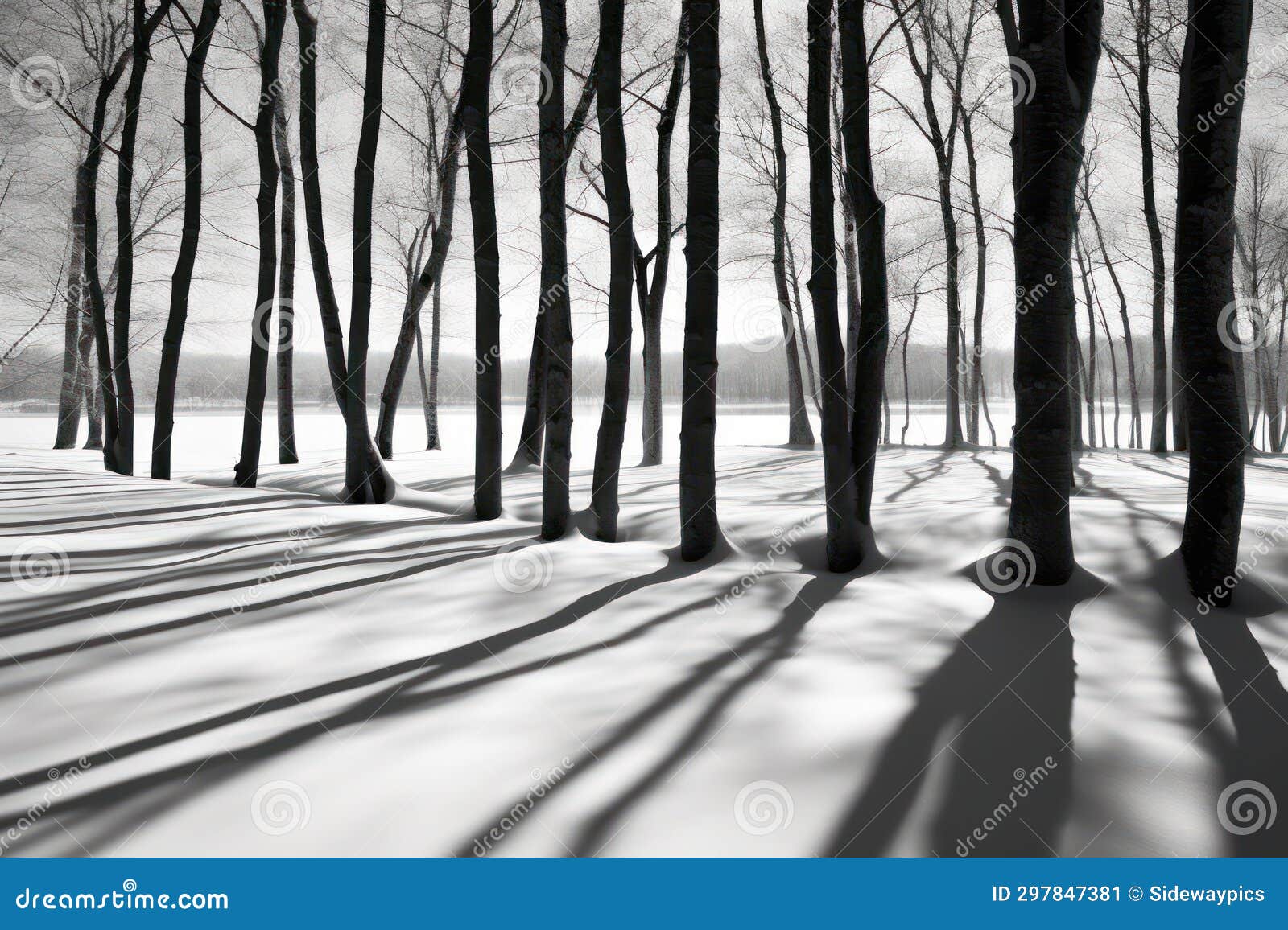 Winter Shadows - Generative AI Stock Illustration - Illustration of ...