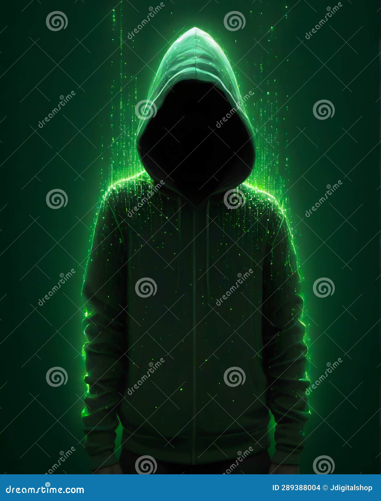Ai Generated Illustration of a Mystery Scary Computer Hacker ...
