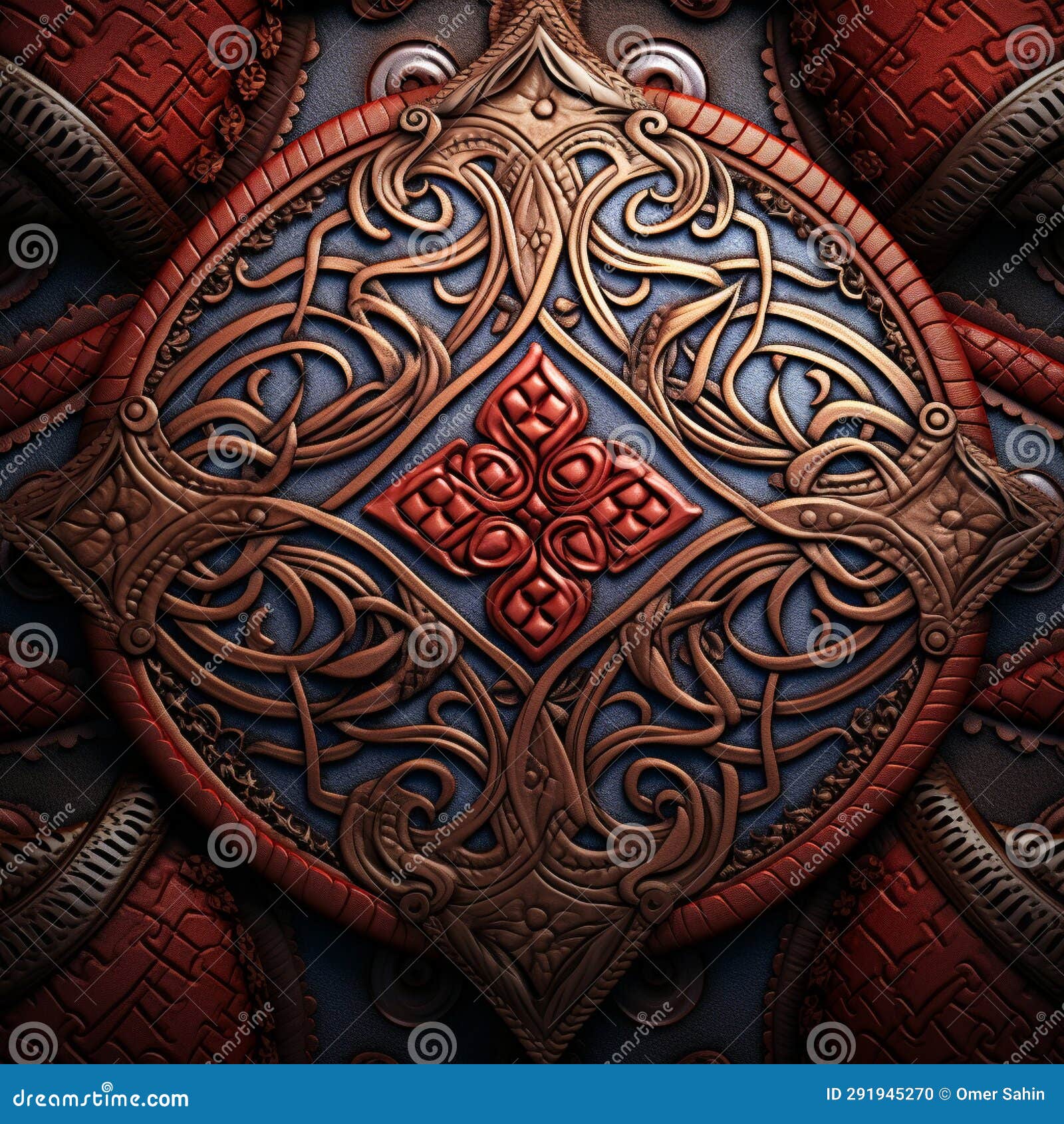 Intricate Patterned Leather Texture Artwork with Mystical Enigma Theme ...