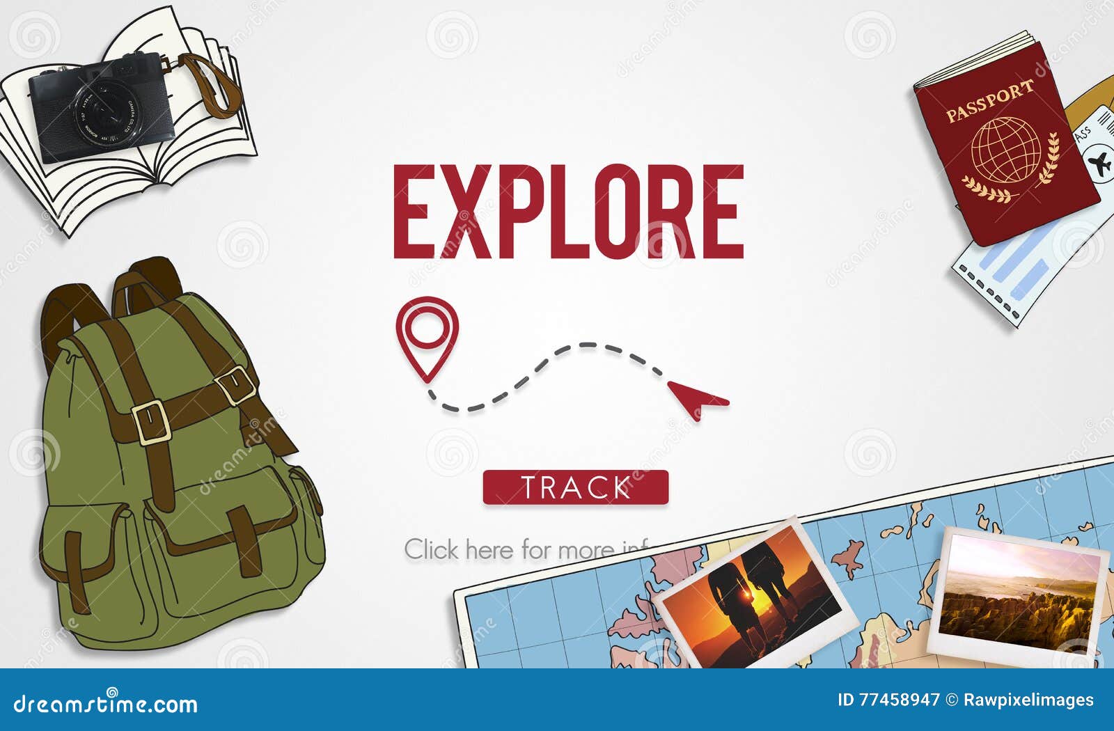 Explore Experience Journey Travel Trip Vacation Concept Stock ...