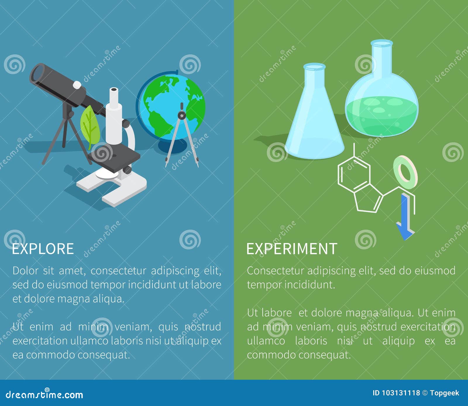Explore and Experiment Template Vector Poster Stock Vector ...