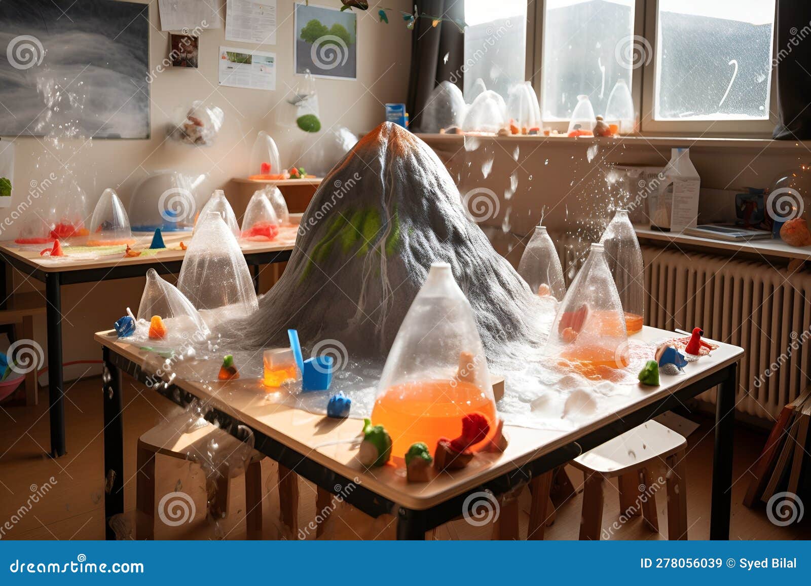 Explore a Fascinating Science Classroom with Diverse Experiments. Stock ...