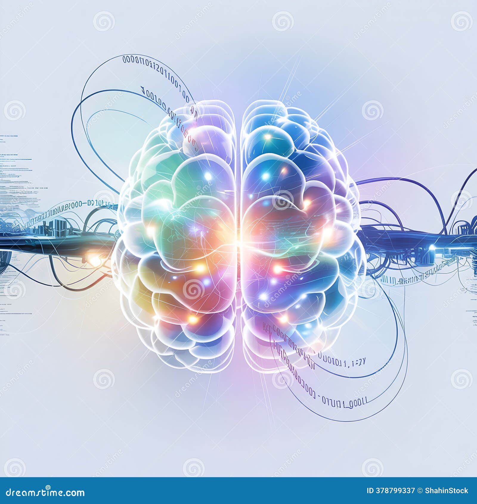 Brain Digitalization, Icon In Line Design. Brain, Digitalization ...