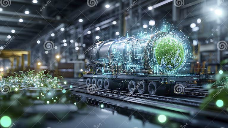 Innovative Supply Chain Management Aerial 3d Visualization of Modern ...