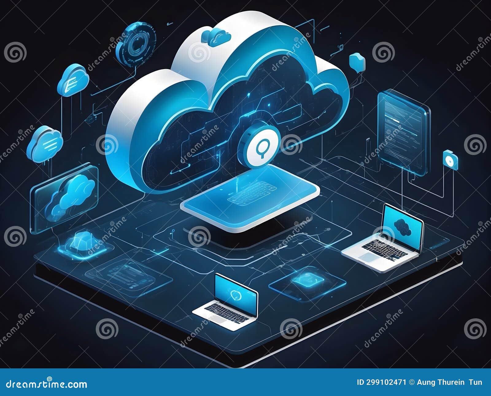 Navigating the Digital Storage Landscape Stock Illustration ...